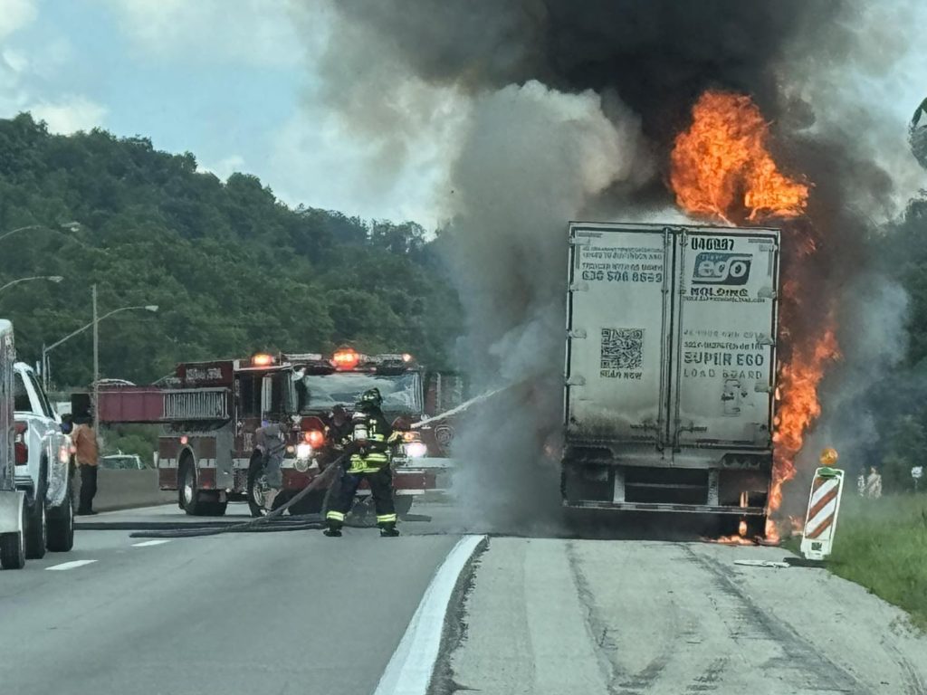 Tractor-trailer fire in Rostraver snarls I-70 traffic - Herald-Standard